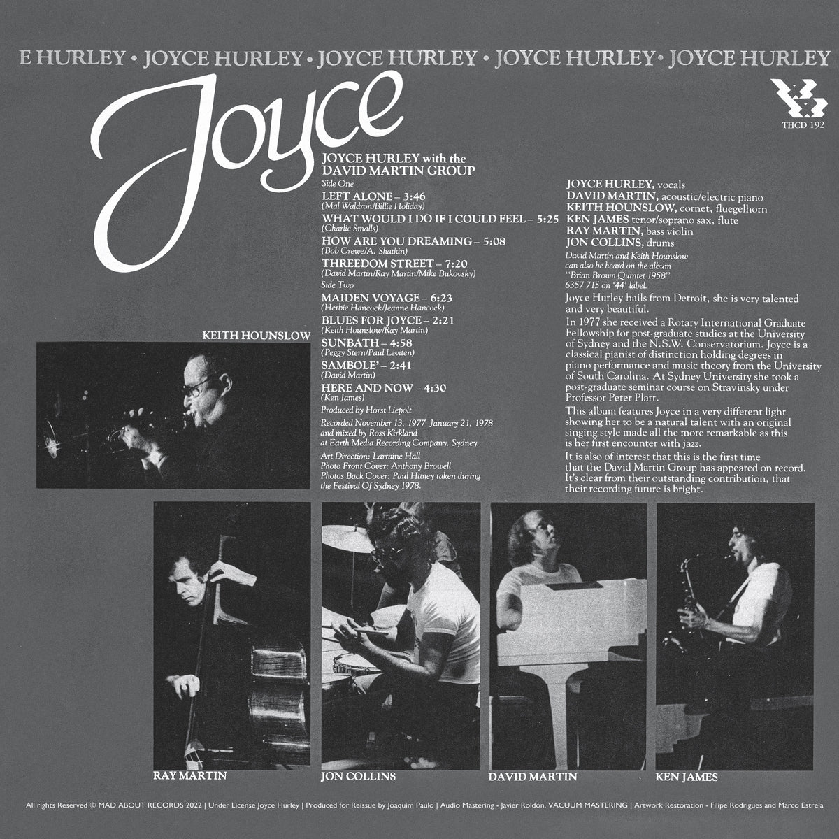 Joyce Hurley – Joyce – Mad About Records